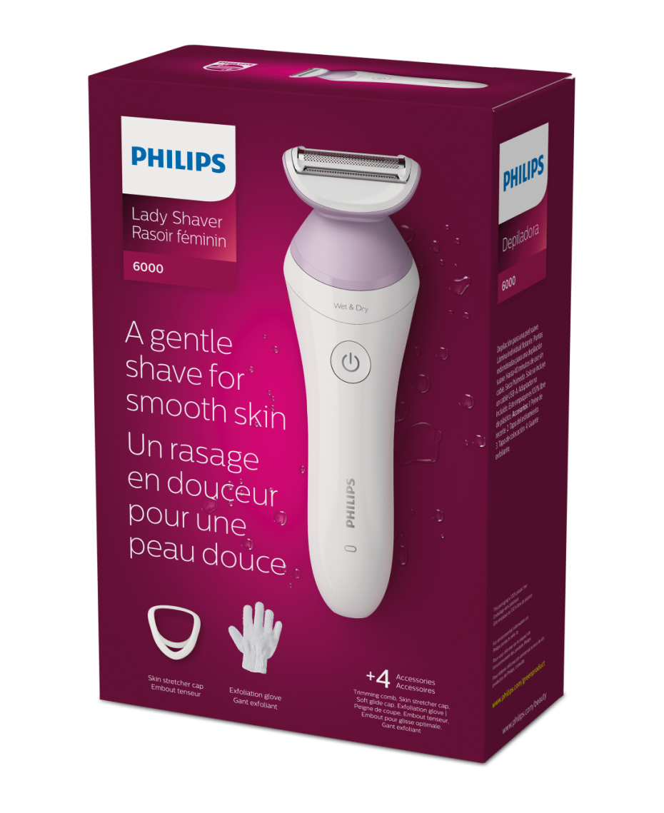Philips | Series 6000 Wet & Dry Electric Ladies Shaver with 4 ...