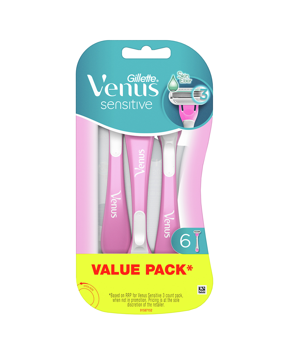 Gillette Venus | Sensitive Razor 6 Pack | Shaver Shop