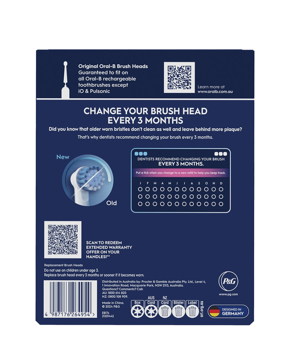 Oral-B | Sensitive Clean Brush Head Refills 16 Pack | Shaver Shop