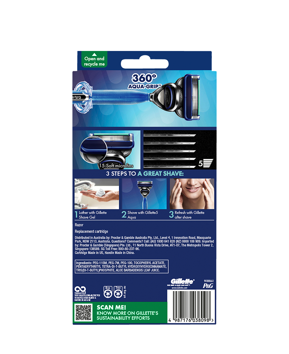 Gillette | Aqua Razor with Blades Refill 2 Pack | Shaver Shop