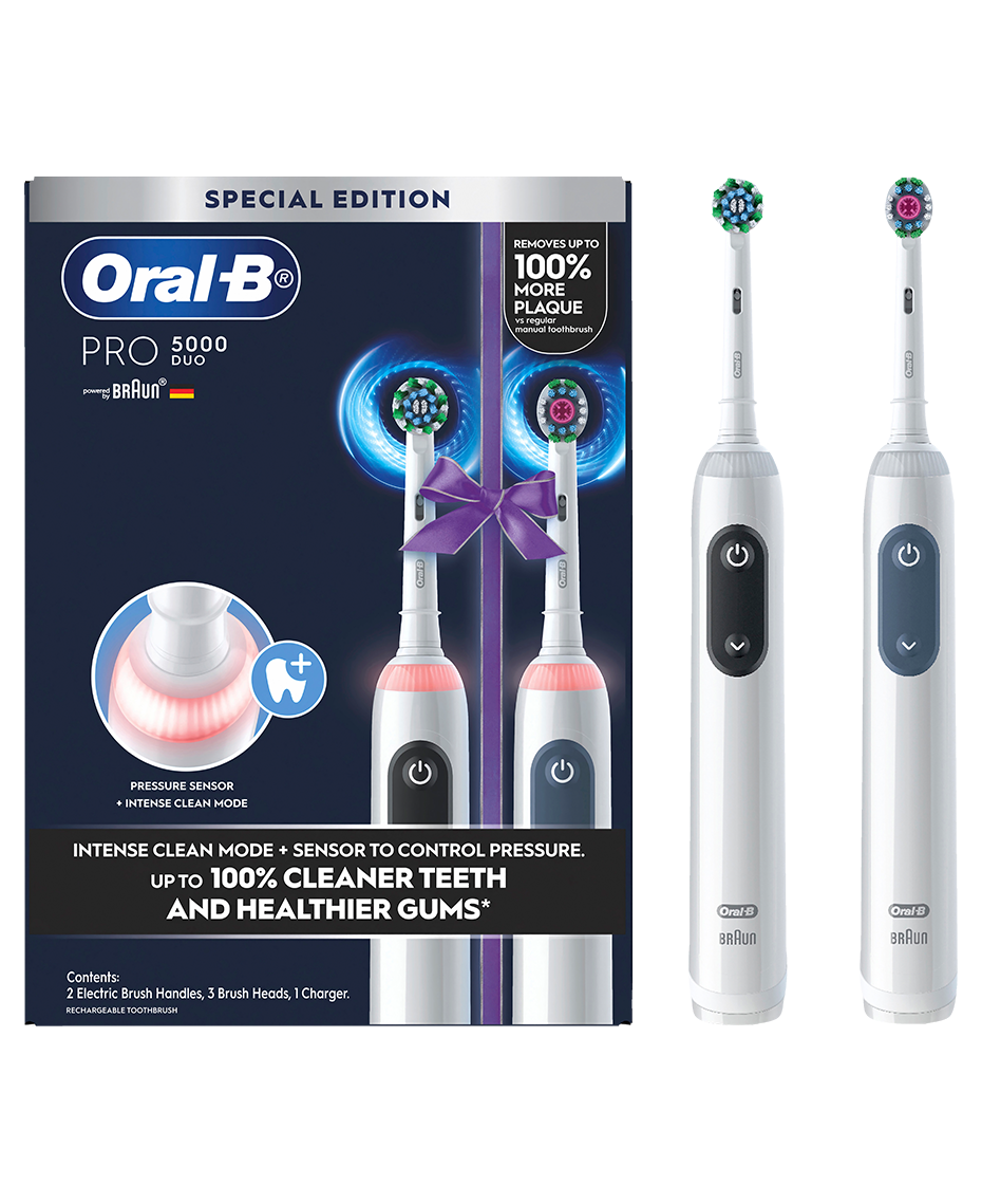Oral-B | Pro 5000 Electric Toothbrush Dual Handle Pack | Shaver Shop