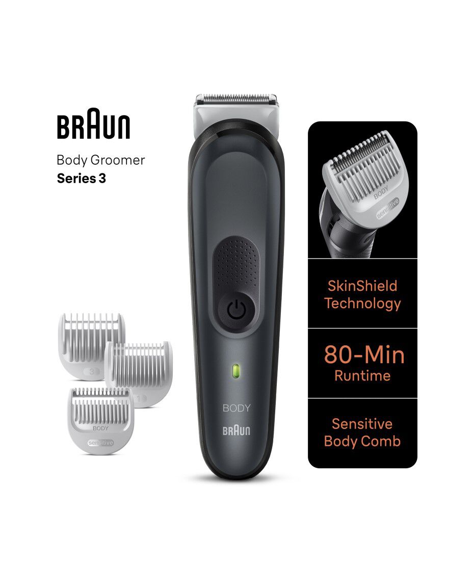 Braun | Series 3 Body Groomer with 3 Attachments | Shaver Shop