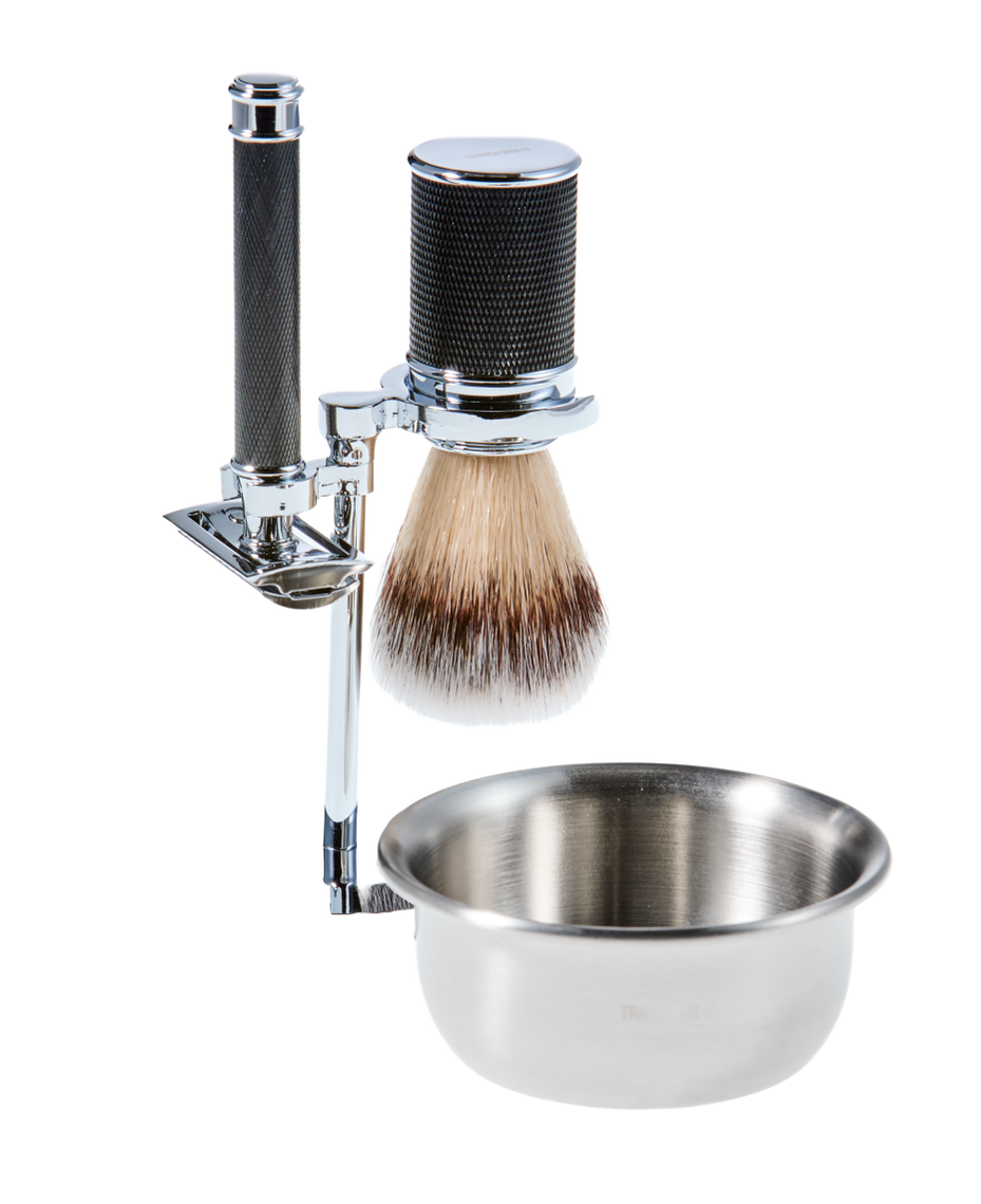 TRANSFORM-U | 4-Piece Shave Set with Safety Razor, Nylon Shaving Brush ...