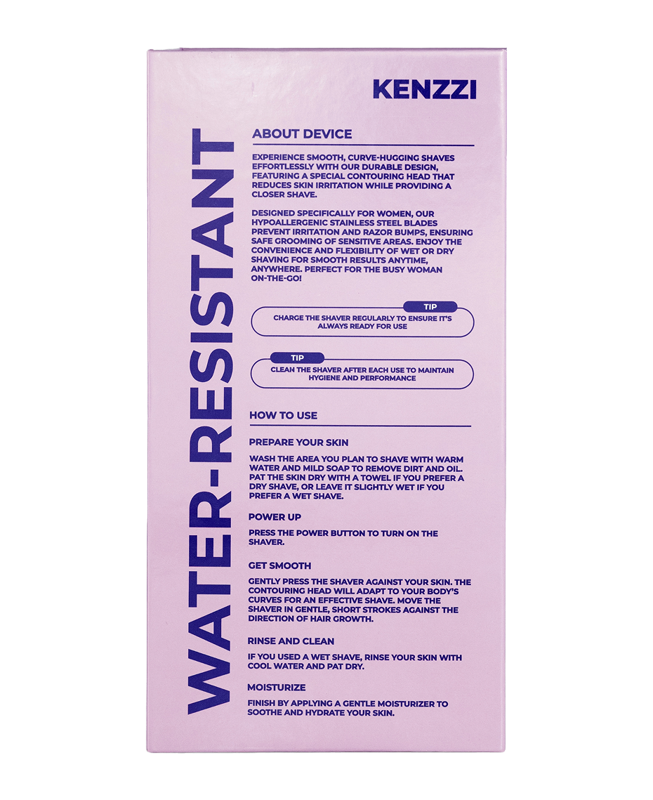 KENZZI | Contouring Head Wet & Dry Lady Shaver | Shaver Shop