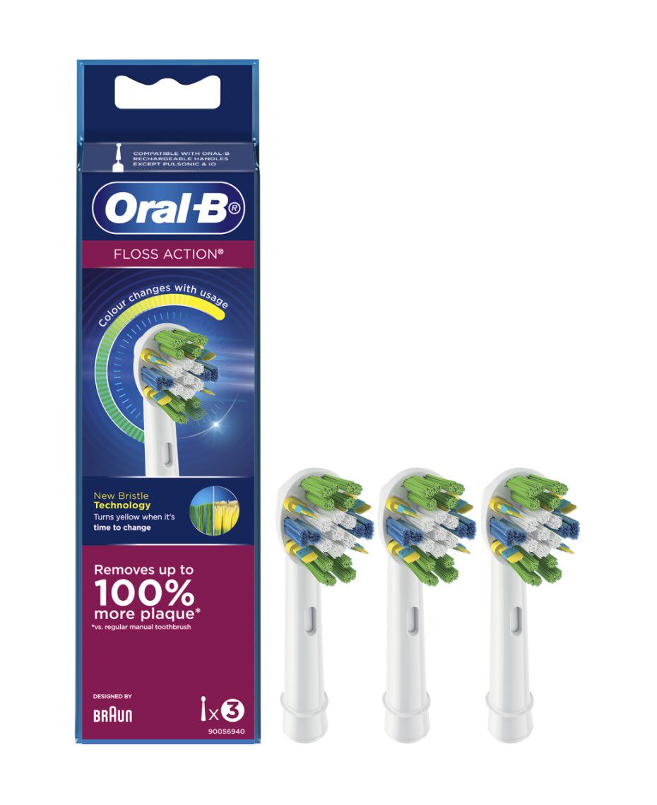 Oral-B | Floss Action Replacement Head Refills 3 Pack | Shaver Shop
