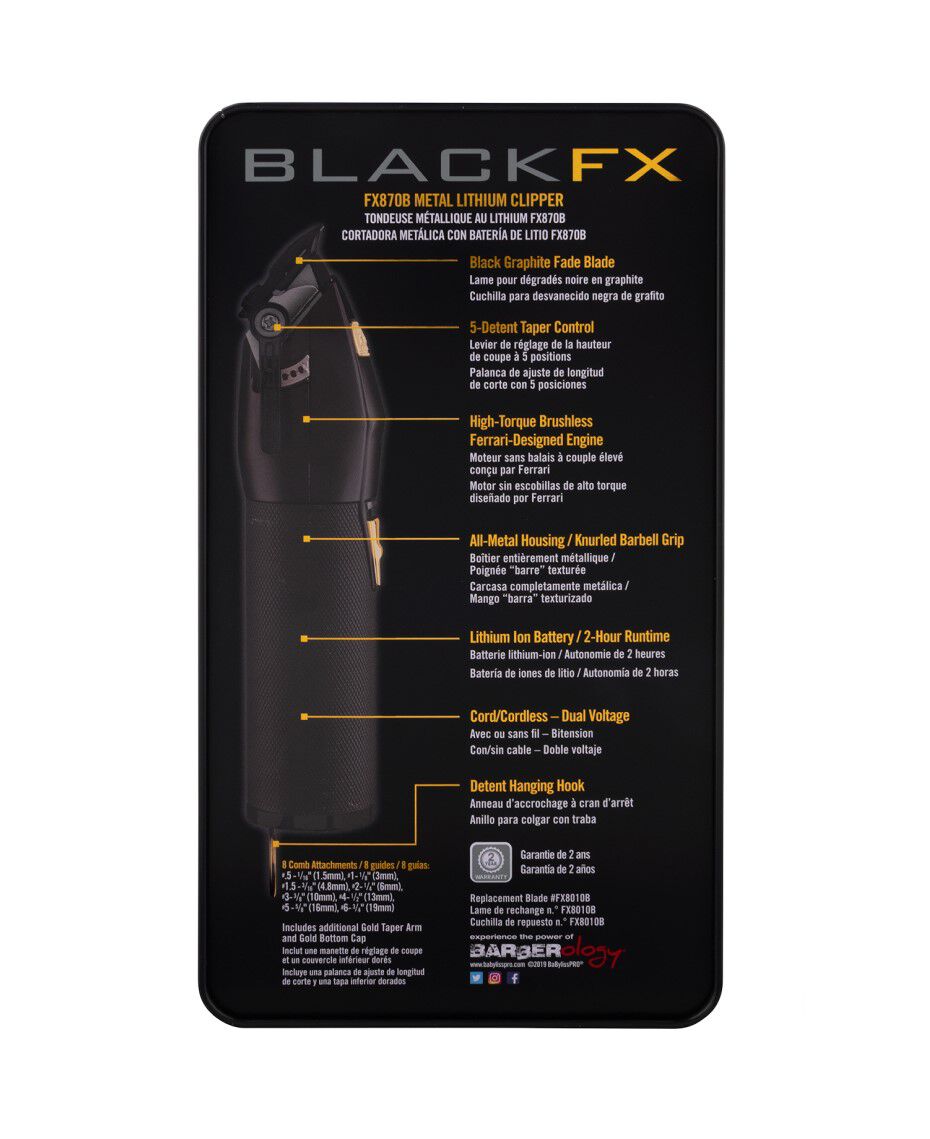 BaByliss Pro | FX Lithium Clipper - Black | Shaver Shop