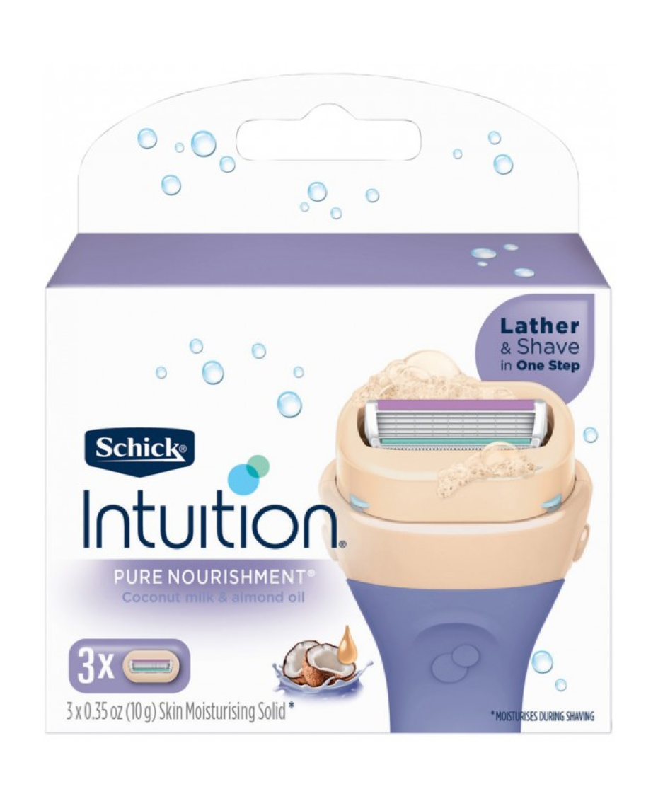 Schick | Intuition Pure Nourish Refill 3 Pack | Shaver Shop